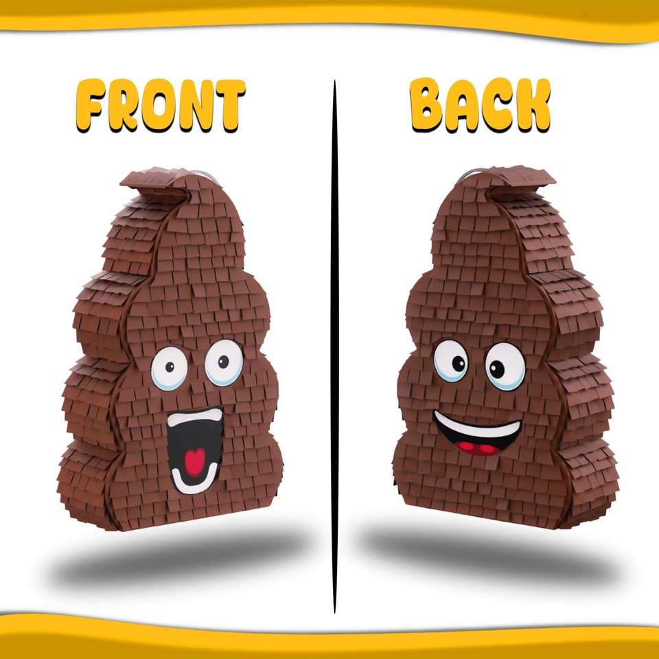 Funny Poop Piñata 4-Piece Set perfect for Birthday Parties, Decorations ...