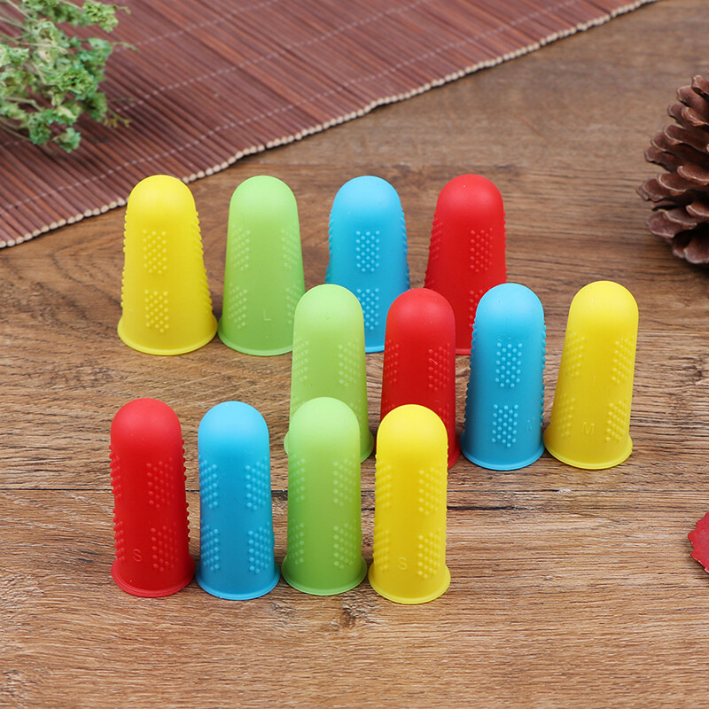 5pcs Silicone Fingers Protector Cover Anti-cut Heat Resistant Anti-slip ...