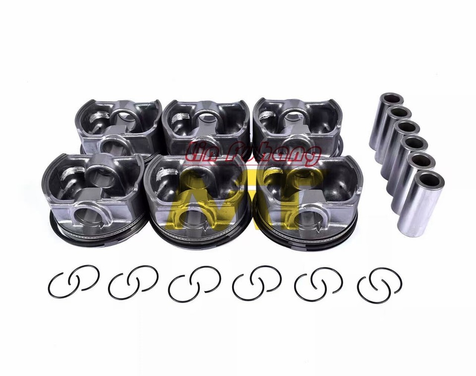 MAHLE 6x 84.00mm Piston&Ring Set For BMW E46 E39 E60 E83 E85 M54B25 ...