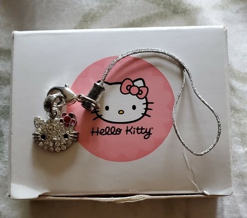 Sanrio Hello Kitty Bedazzled Head HK Key Chain Key Ring Cell Phone ...