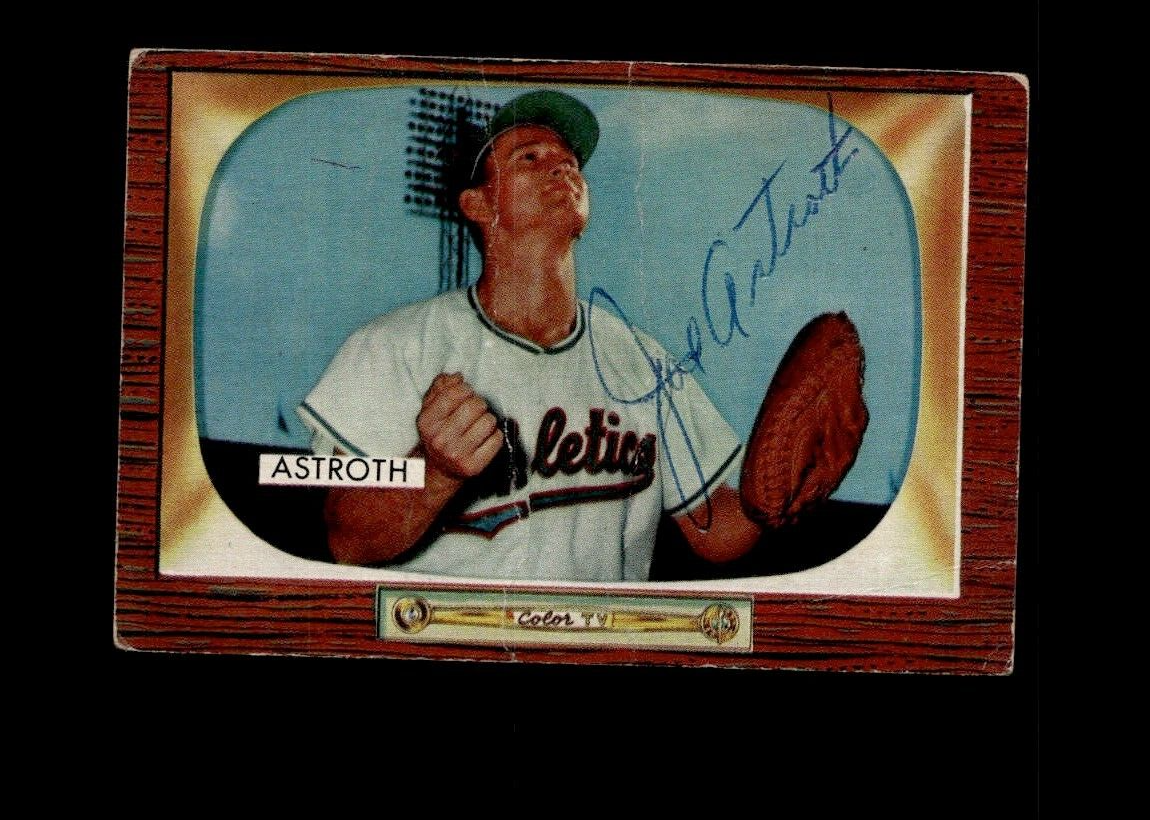 Joe Astroth 1955 Bowman Kansas City A's authentic autographed card | eBay