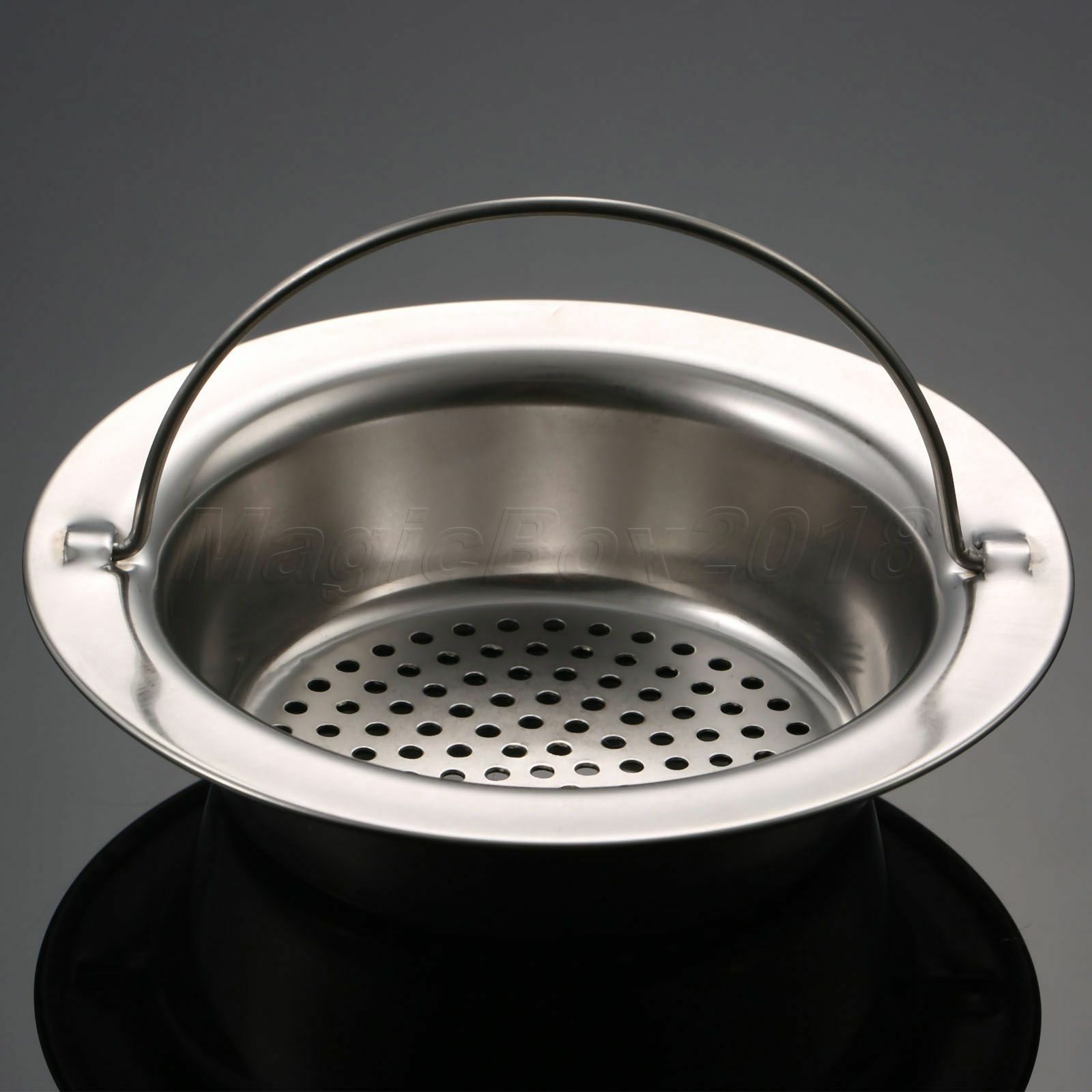 Stainless Steel Home Kitchen Basin Sink Strainer Drainer Waste Filter ...