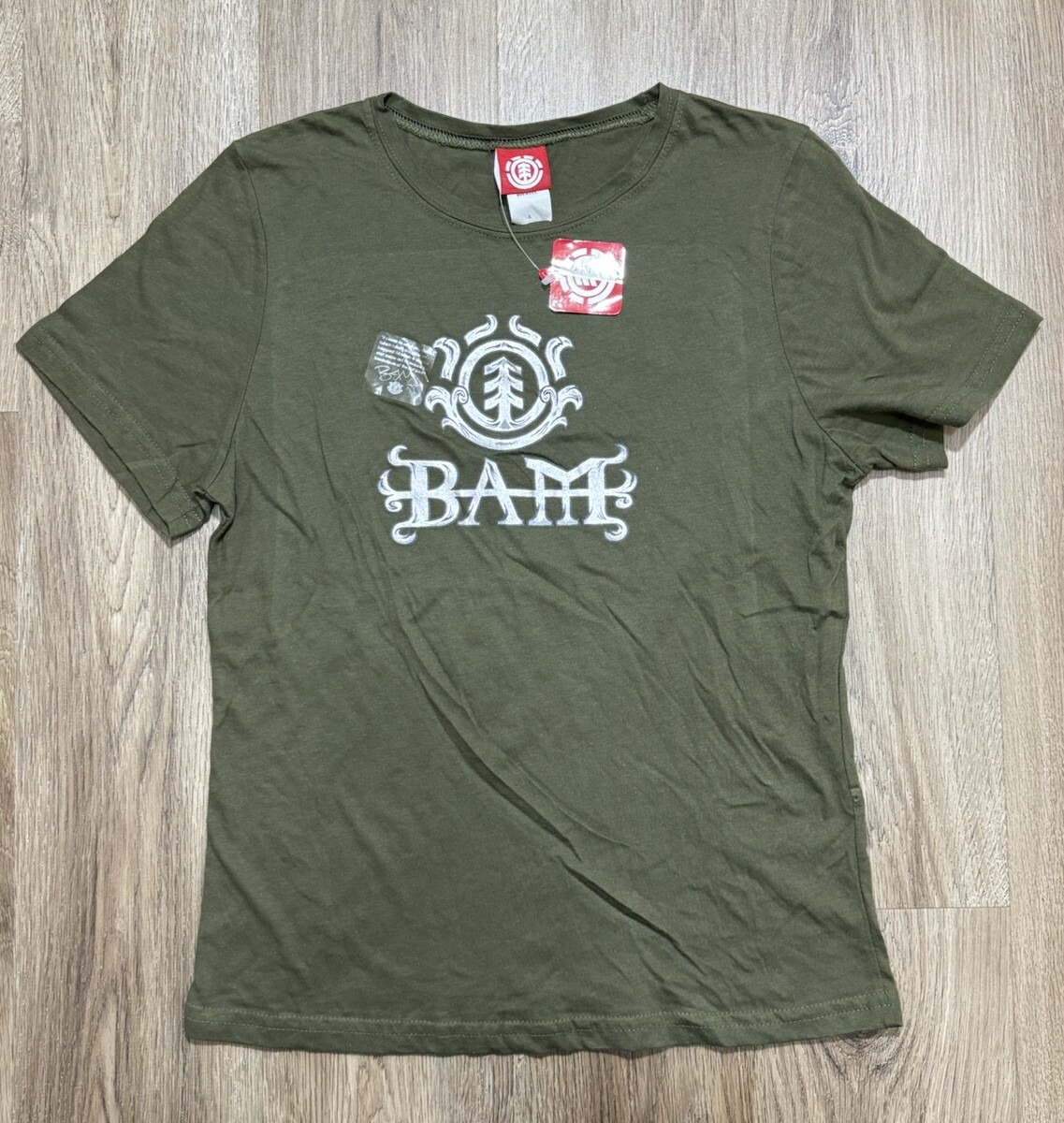 Vintage Element Bam Margera Foil Logo Skateboard T Sh… - Gem