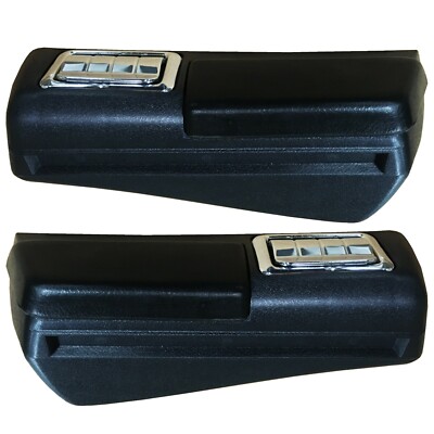 1968~1969 Chevelle GTO Rear Arm Rest Black w/ Pad & Ash Tray Pair Dii ...