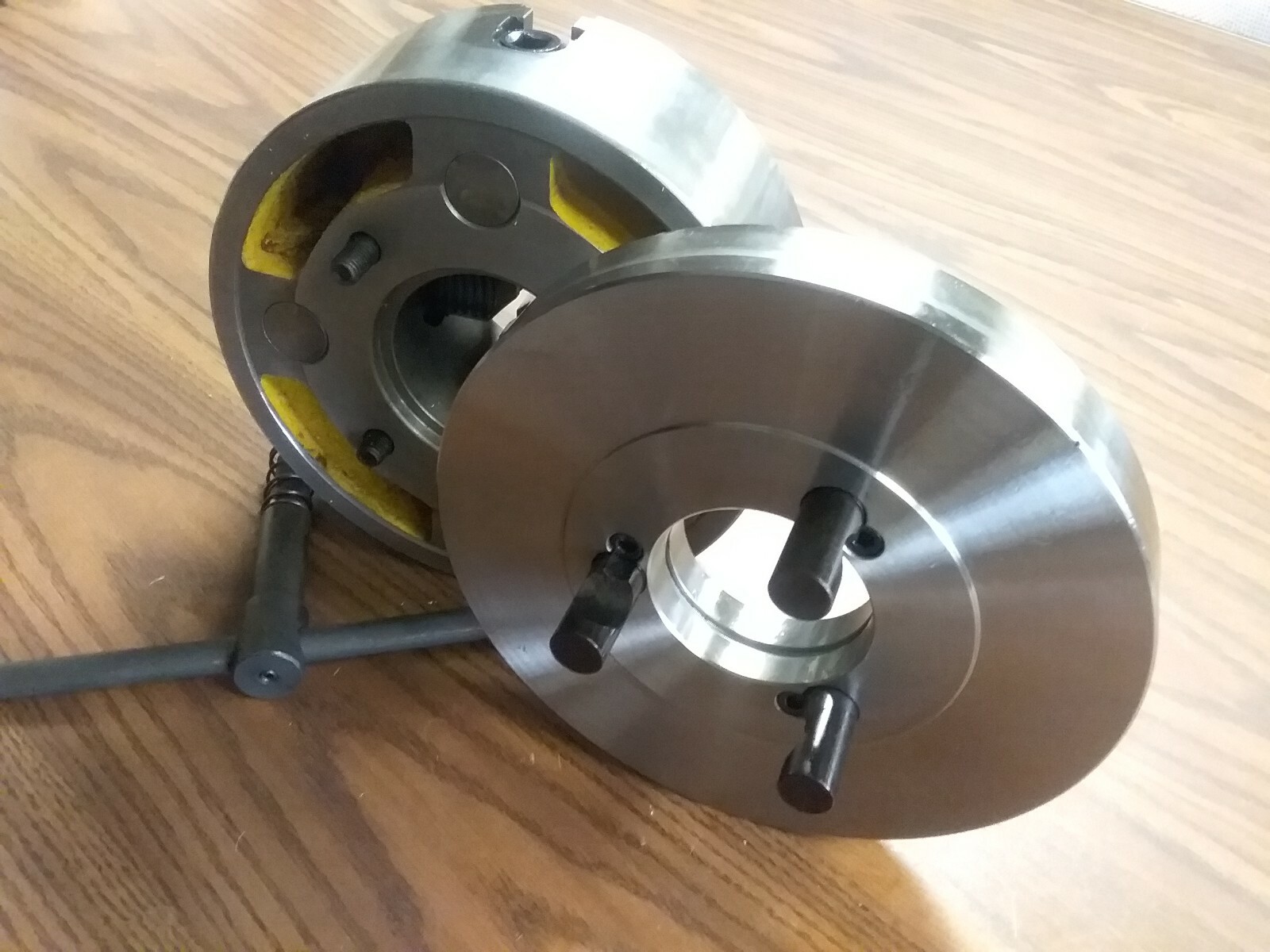 8" 4-JAW LATHE CHUCK independent jaws w D1-4, D4 adapter semi-finish ...