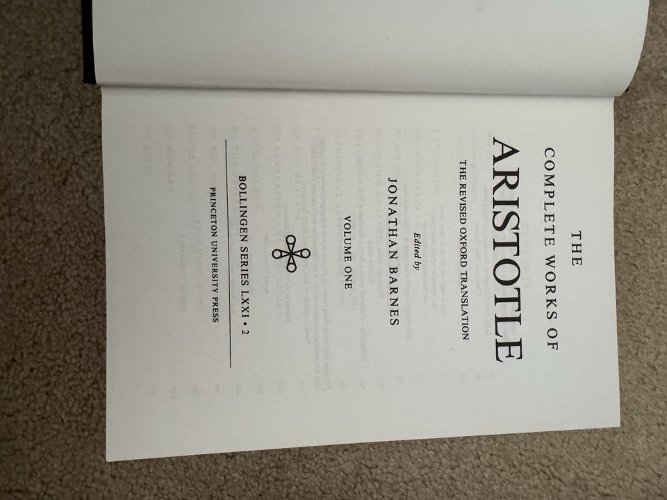 The Complete Works of Aristotle: The Revised Oxford Translation - Two ...