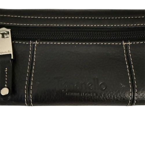 Tignanello Women's Black Leather Trifold Wallet with Logo Accents | eBay