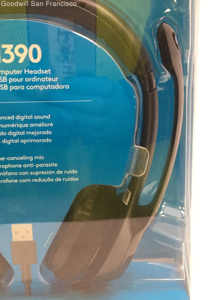 Logitech H390 Black Over the Ear USB Headset New Sealed Box | eBay