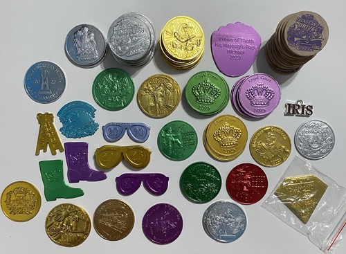 2020s Lot of 50+ Mardi Gras Doubloons/Wooden Nickels New Orleans Thoth ...