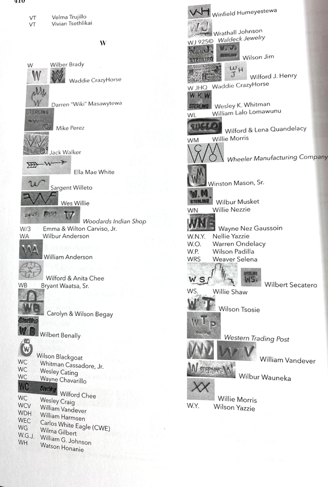 NEW Native American & Southwestern Silver Hallmarks 5th Ed Book Bille ...