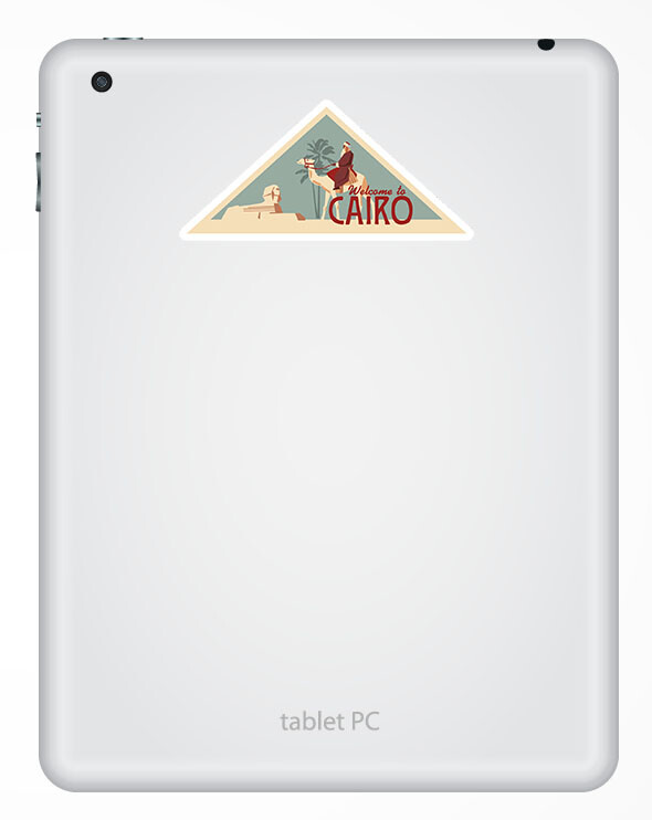 2 x 10cm Cairo Egypt Vinyl Stickers - Pyramid Luggage Laptop Sticker ...