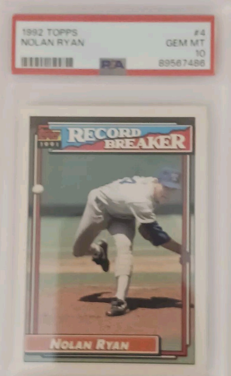 1992 Topps Nolan Ryan #4 PSA Grade 10 Gem Mint Baseball Card | eBay