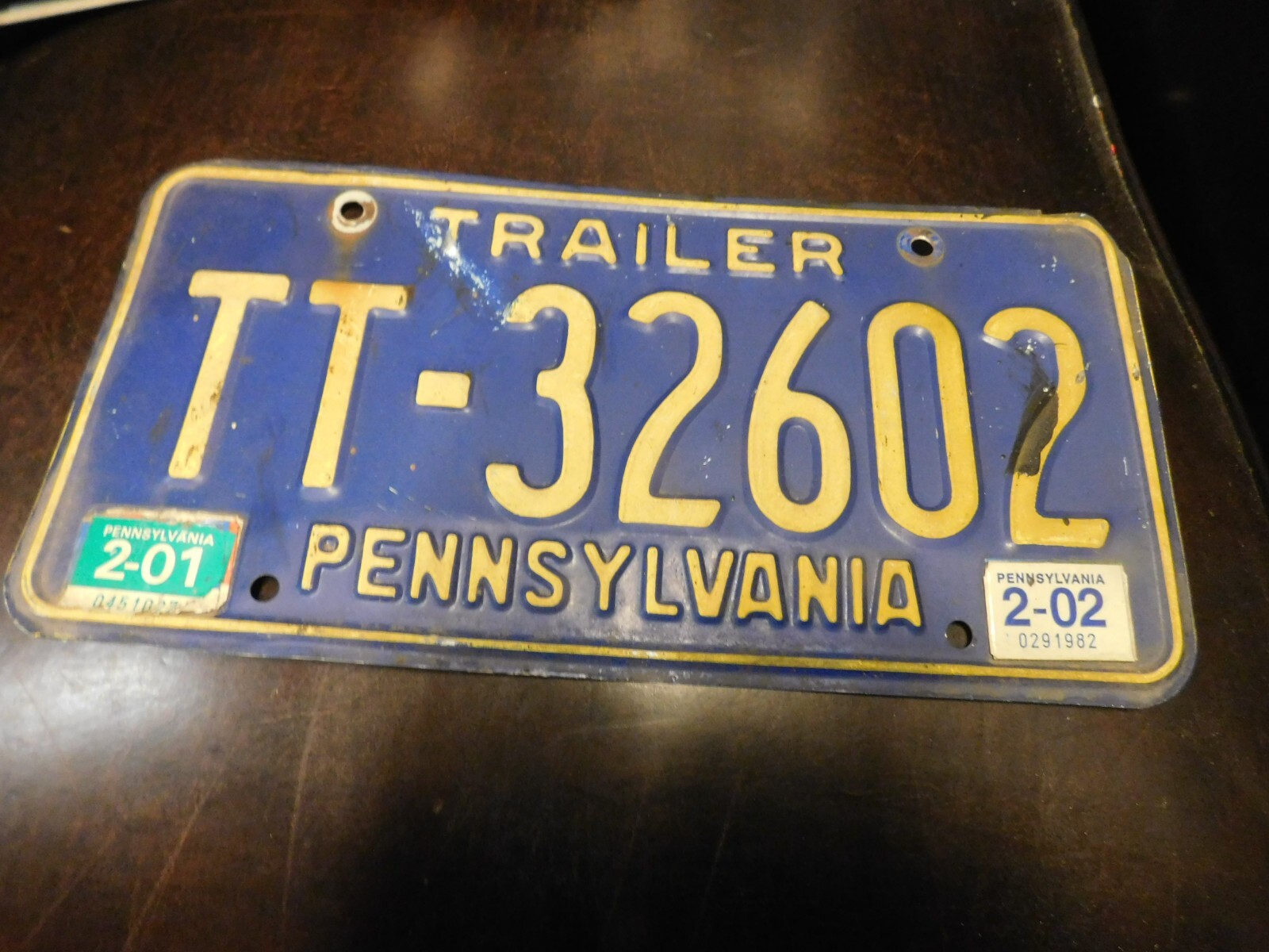 Pennsylvania License Plate PA #TT-32602 Trailer Tag Expired in 2002 | eBay
