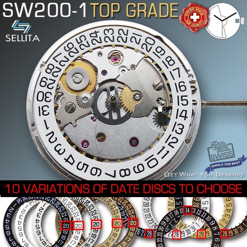 MOVEMENT AUTOMATIC SELLITA SW200-1, TOP GRADE GLUCYDUR BALANCE (COMP ...