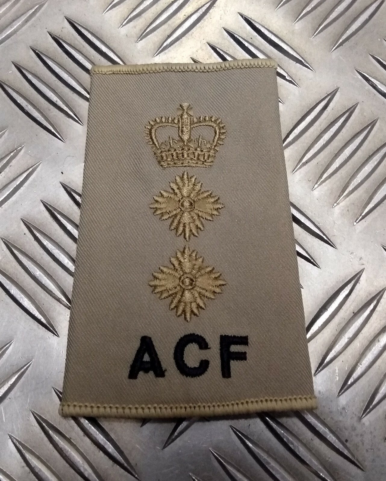 Genuine British Army Sand Desert ACF Colonel Rank Slide / Shoulder ...