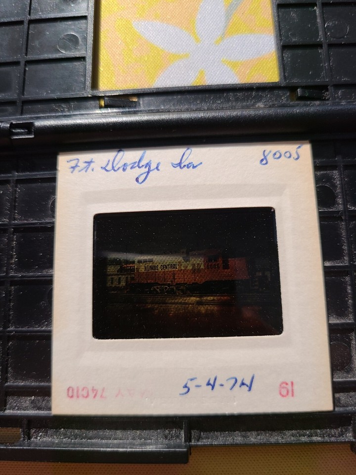 Original Slide Illinois Central IC 8005 EMD GP10 Fort Dodge IA 5-4-74 ...