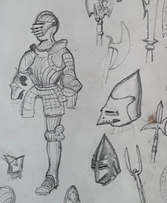 Medieval Armor Drawing Art Institute Expands Display Of Arms, Armor