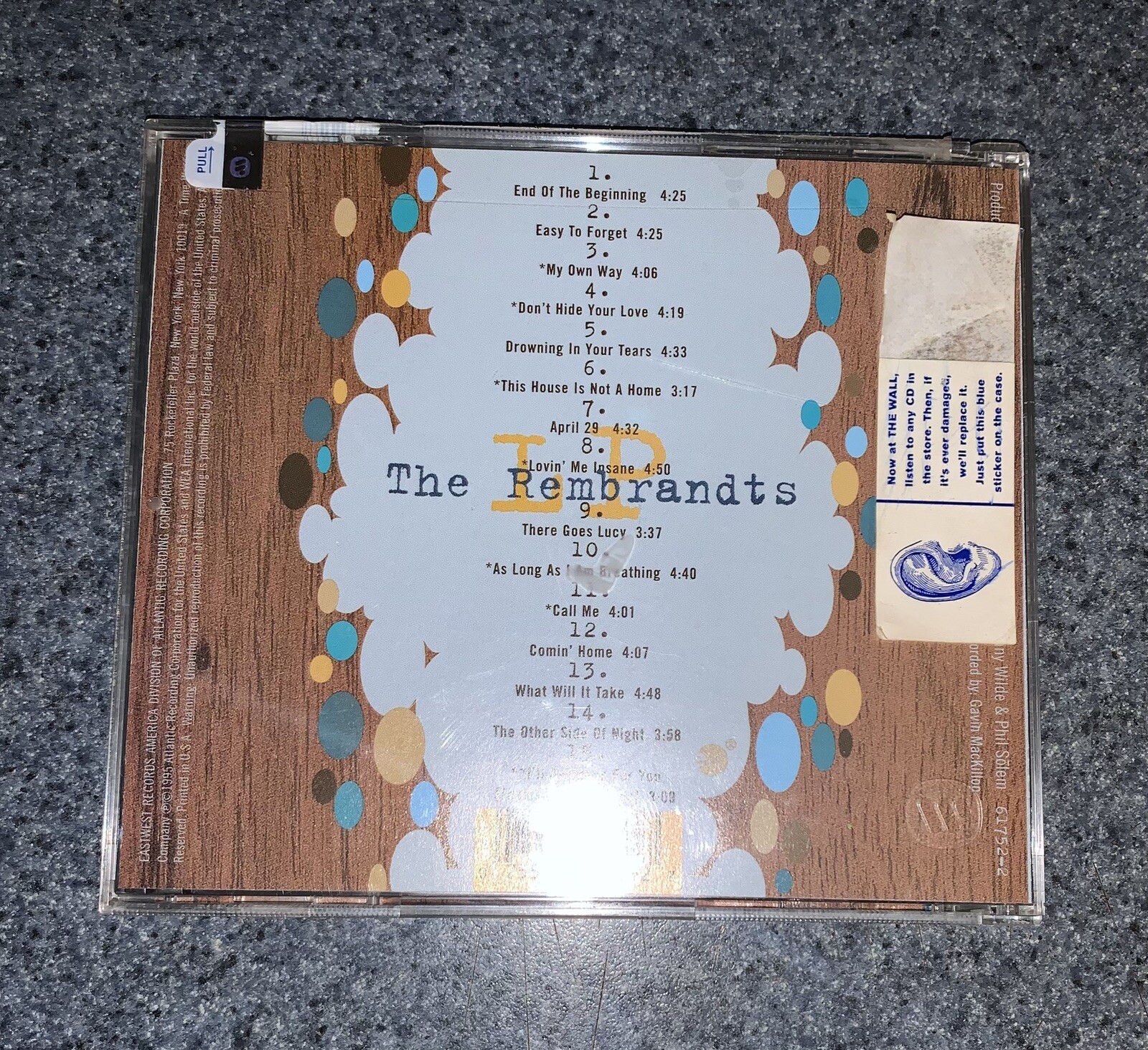 LP by The Rembrandts (1st Edition, CD, 1995) Theme Of "Friends" + CASE ...