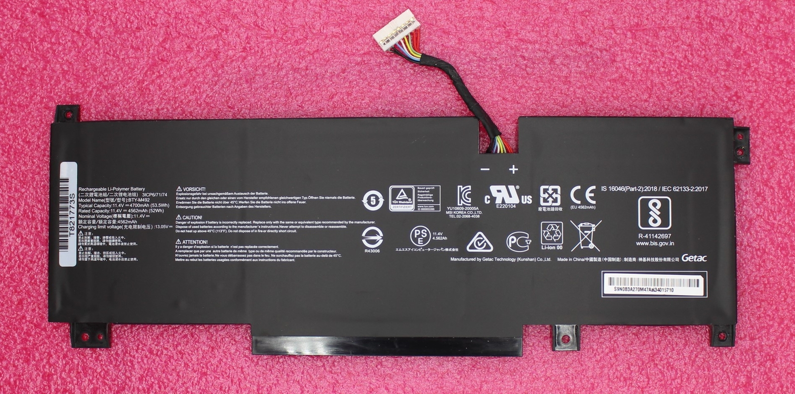 BTY-M492 - MSI Katana GF76 11.4V 4700mAh Battery | eBay