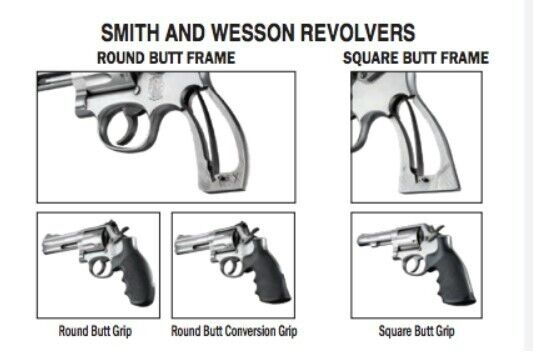Smith & Wesson S&W K-L -X Frame Grips Silverblack Crocback / Stipled ...