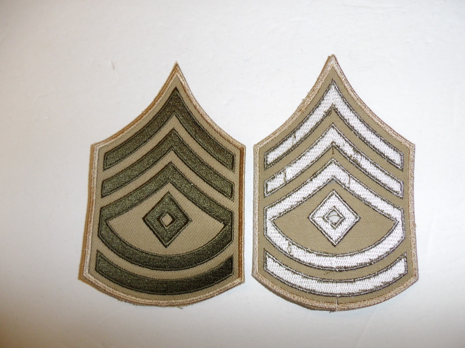 1083p WW2 US Army First Sergeant with 2 rockers Chevrons Khaki pair R1B ...