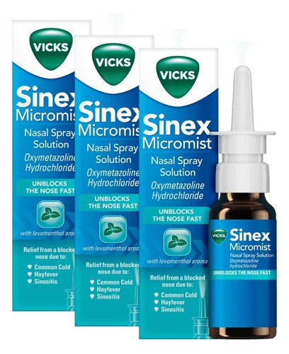 Vicks Sinex Micromist Aqueous Nasal Spray Solution 15ml - Pack 3 | eBay UK