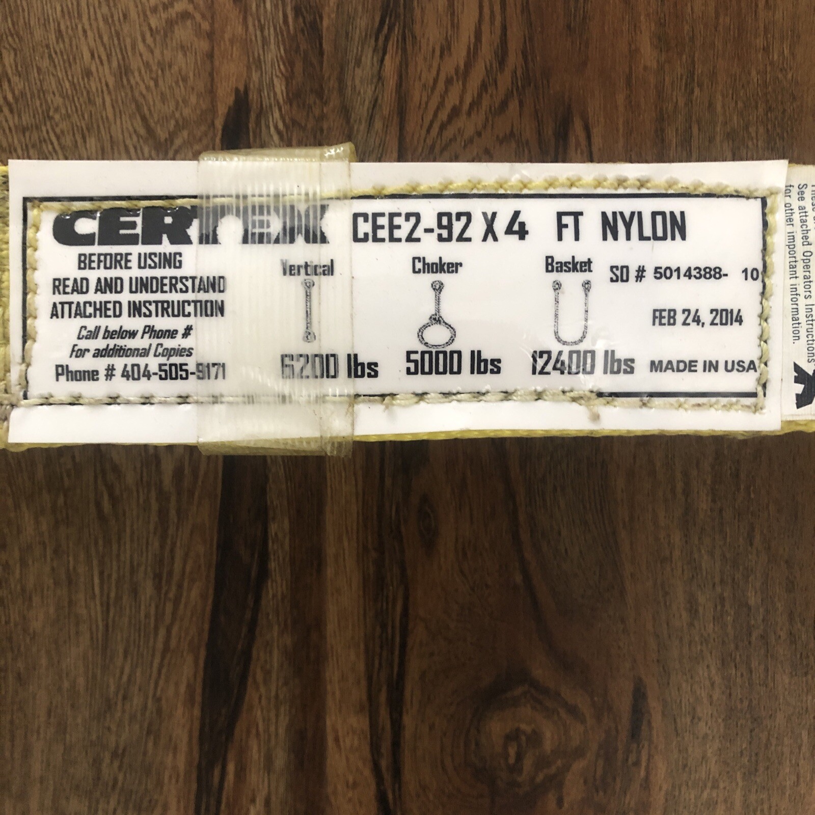 CERTEX CEE2-92 X 4’ Eye to Eye Flat Eye Nylon 12,400 lb Basket | eBay