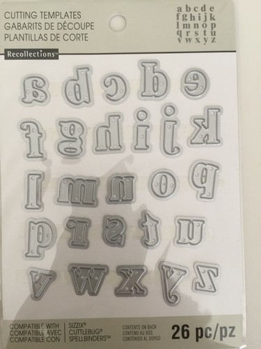 Recollections Cutting Template - Lower Case Mini Alphabet Dies, 26 pc ...