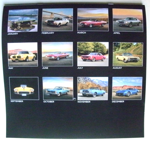 MUSCLE CAR CALENDAR-12 FULL COLOR 8.5" X 11" MUSCLE CAR PHOTOS ...