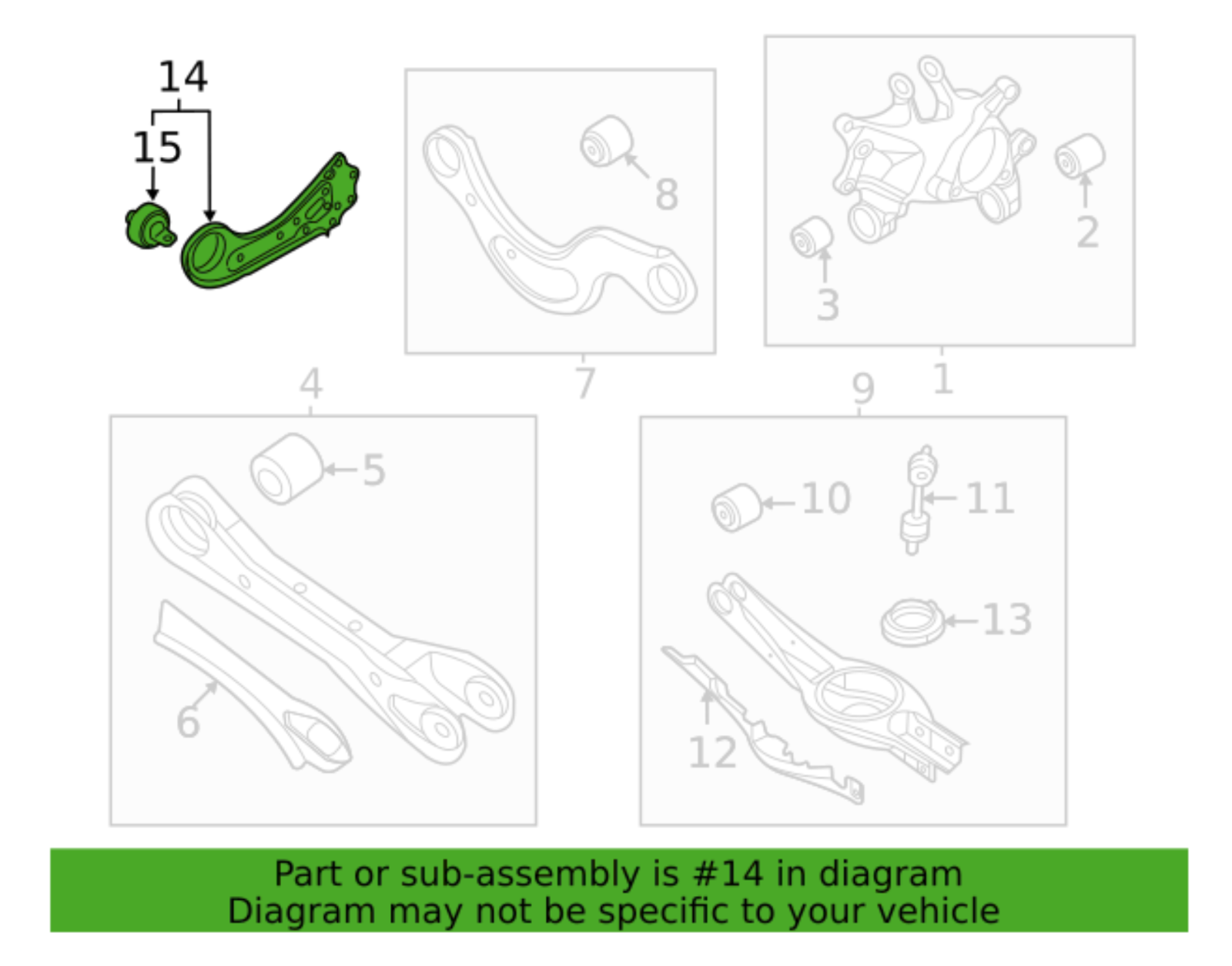 OEM 55270-N9000 ARM ASSY-RR TRAILING ARM,LH Left Ups for Kia Sportage ...
