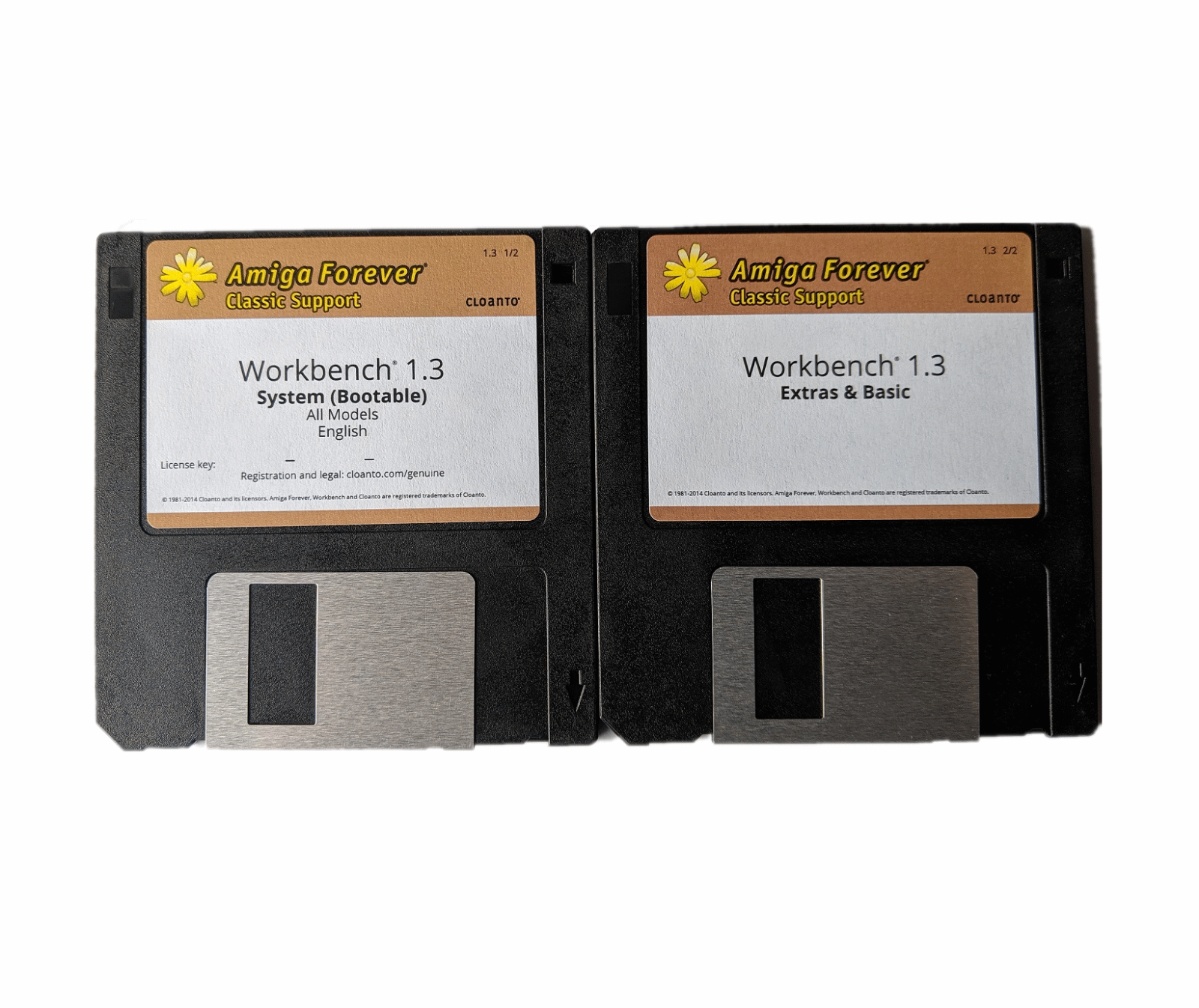 Neues Amiga OS Workbench 1.3 Disk Set Cloanto New Real 3,5" DD Floppy ...
