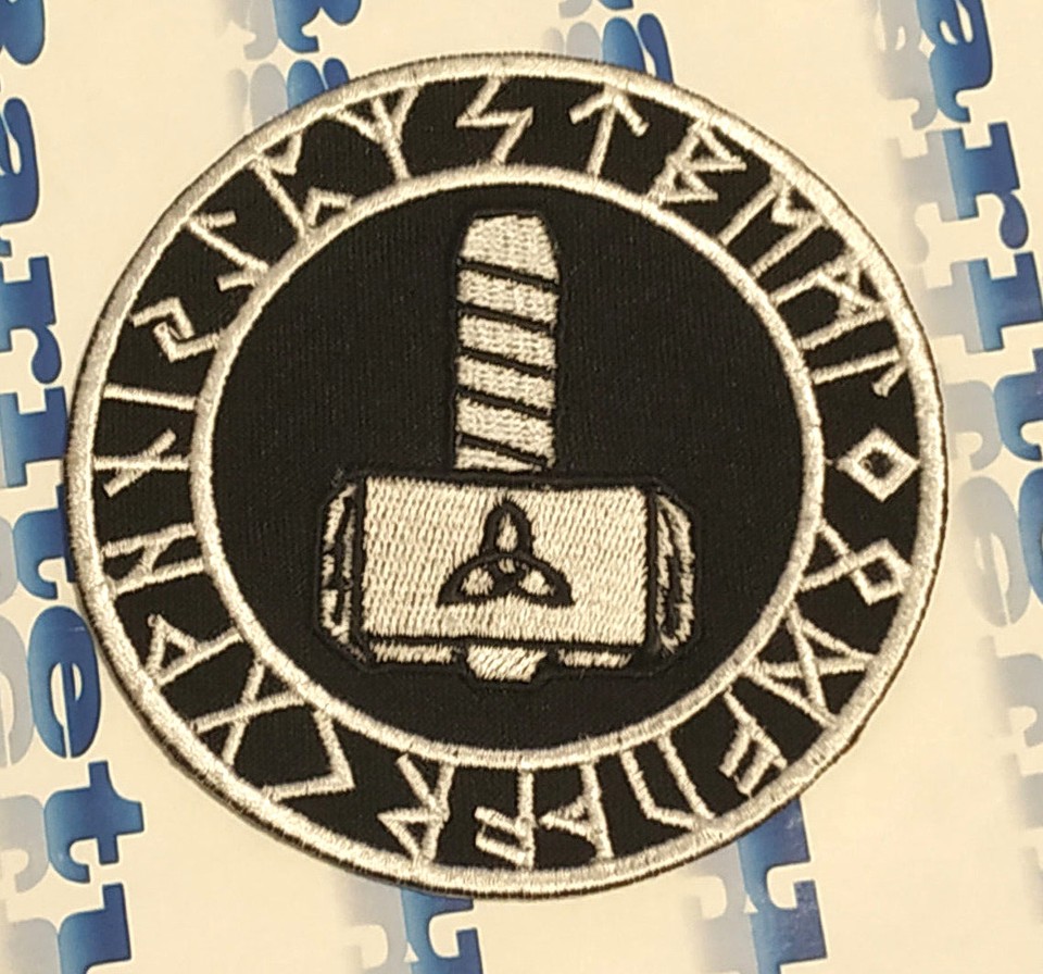 MORALE PATCH THOR'S HAMMER MJOLNIR GOD THUNDER NORDIC NORSE VIKING HOOK ...