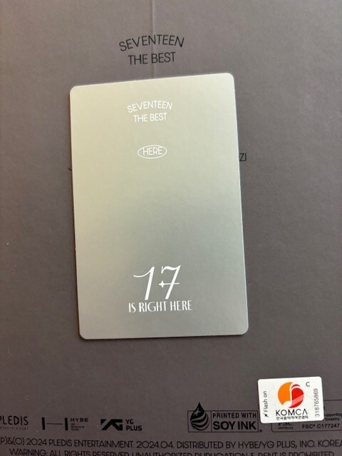 Seventeen THE8 MINGHAO 17s Right Here Official Photocard Trading Card ...