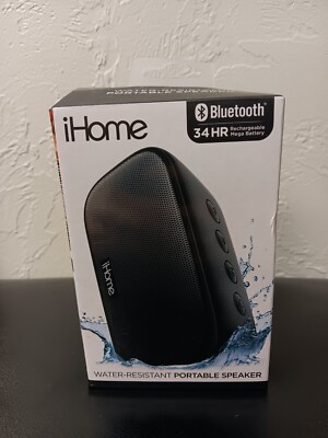Ihome Bluetooth Water Resistant Portable Speaker Black New In Box | eBay