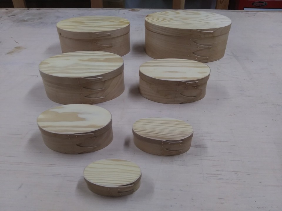 Shaker Oval Boxes. Nest of 7. Maple bands with pine tops & bottoms. | eBay