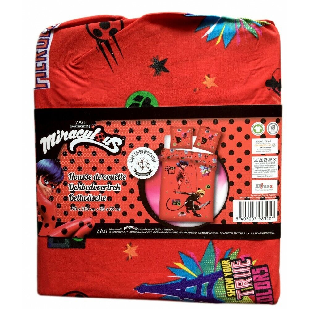 Kids Miraculous Ladybug Red Cotton Quilt Cover Set - Single Bed | eBay