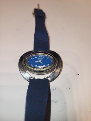 Fortron Swiss Watch Mechanical Women Blue Leather band vtg | eBay