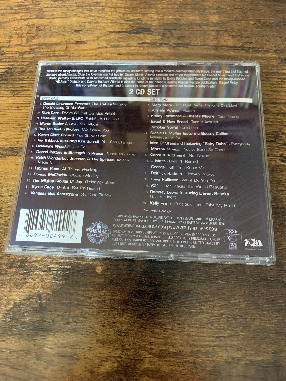 WOW GOSPEL 2007 - 2 Disc Set CD - 30 of the Year's Top Gospel Artists ...