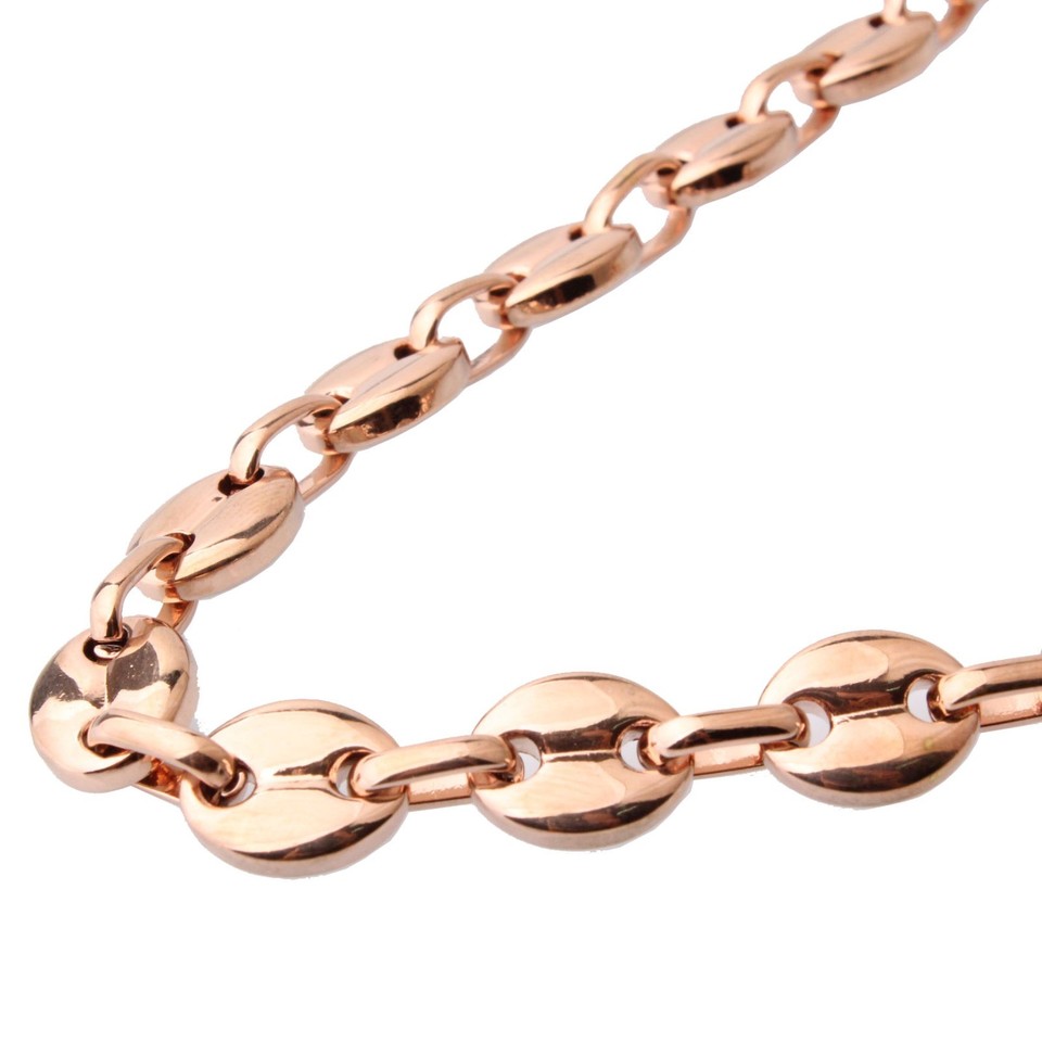 Charming Stainless Steel Mutil-Color Coffee Beans Link Chain Men Women ...