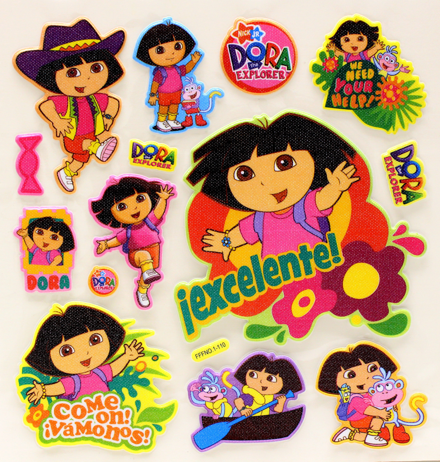 New 3D Scrapbooking Disney Characters Stickers Dora the Explorer 38 ...