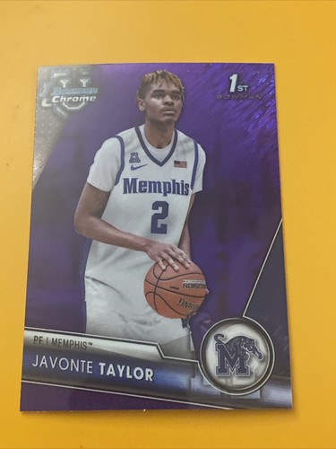 2023-24 Bowman Chrome University Javonte Taylor Purple Shimmer ...