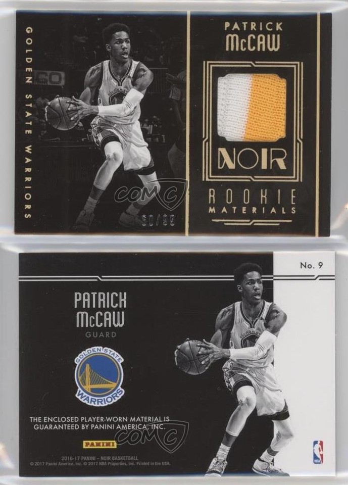 2016 Panini Noir Rookie Materials Black and White Prime 60/99 Patrick ...