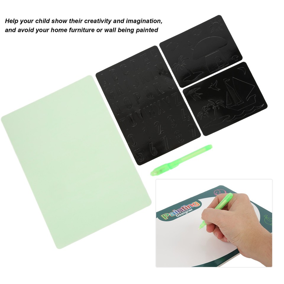 Kids Luminous Drawing 3D Board Glow Painting Board Educational Toy With ...