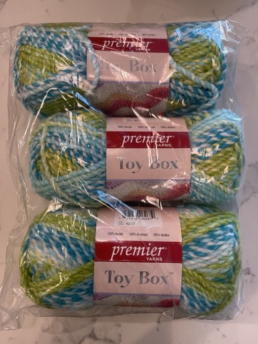3 Skeins RETIRED Premier Yarns Toy Box Knitting Yarn Bulky Hula Hoop ...