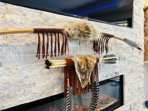 Native American Indian Coyote Hickory Bow Arrow By Enrolled Mem Of ...