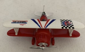 Toysmith Plane John American Biplane Pull Back Release Toy Die Cast ...