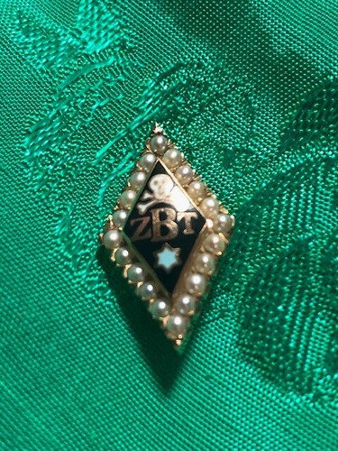 ZBT Zeta Beta Tau Fraternity Pin October 12 1962 with Pledge Pin (set ...