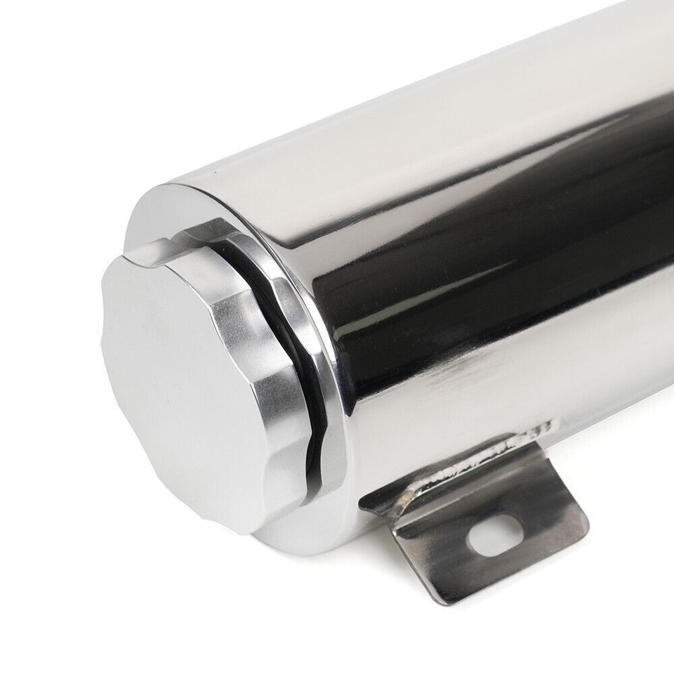 3"x10" Polished Stainless Steel Radiator Coolant Overflow Catch Puke ...