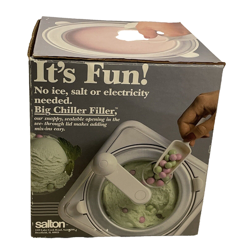 Big Chill Ice Cream/Frozen Delight Maker By Salton White NIB ICM-1 1987 ...