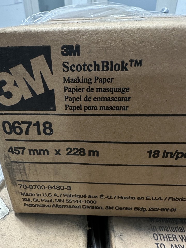3M 06718 3M Scotchblok 18 in. x 750 ft. Auto Body Masking Paper Roll | eBay